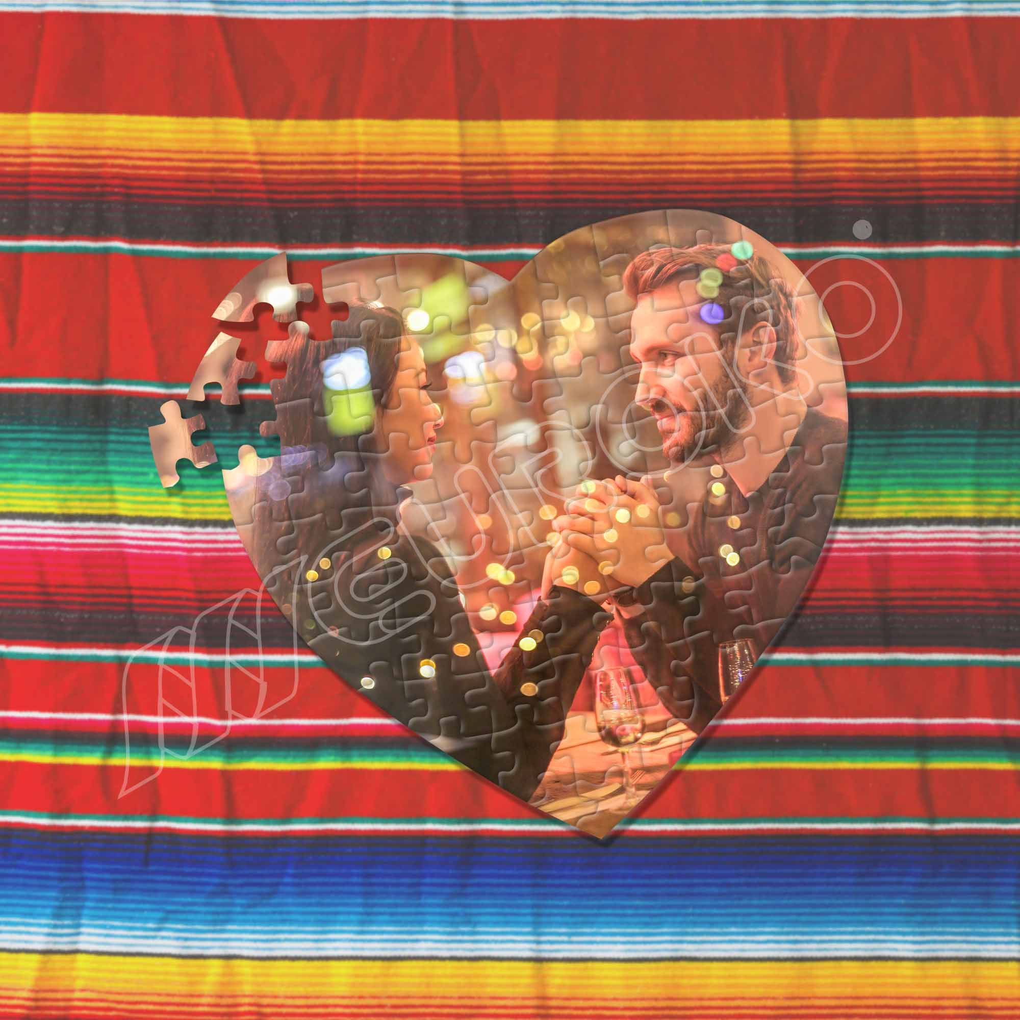 Puzzle în formă de inimă cu 108 piese | www.euroko.ro